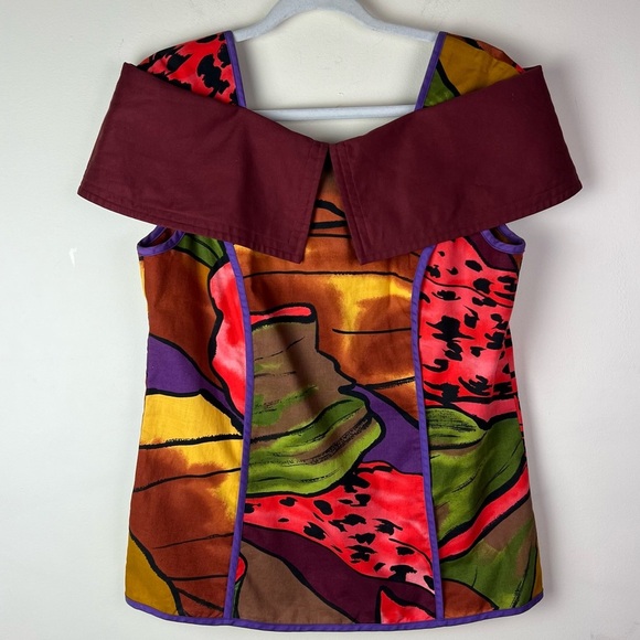 Jeanne Marc | Tops | Jeanne Marc Vintage 8s Art To Wear Colorful ...